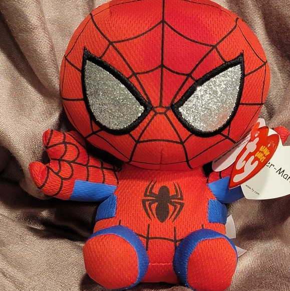 Marvel | Toys | Nwt Spider Man Ty Beanie Babies | Poshmark